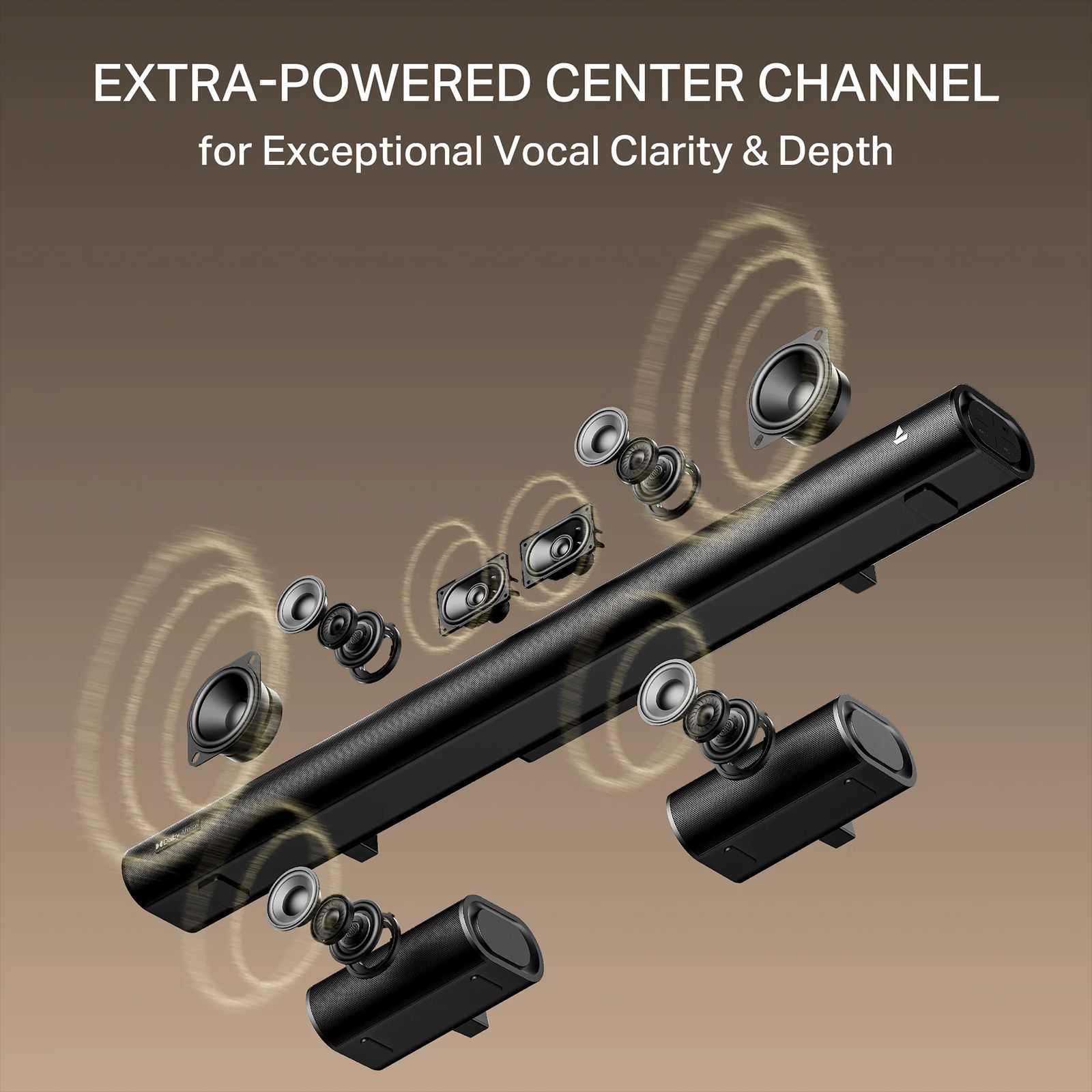 Buy boAt Aavante Prime 5.1 5000DA 500W Soundbar with Remote (Dolby Atmos, 5.1 Channel, Black ...